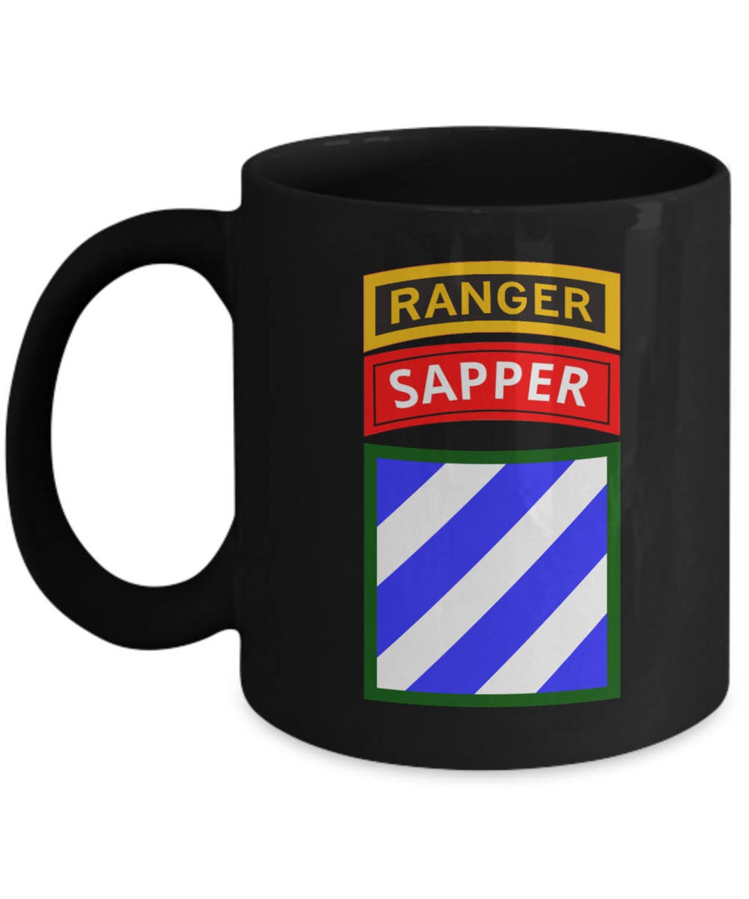3rd Infantry Division Ranger Tab Sapper Tab Coffee Mug - 3rd ID Ranger ...
