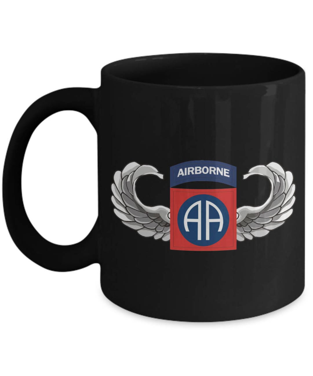 82nd Airborne Coffee Mug Airborne Wings Army Mug Black or White - Etsy