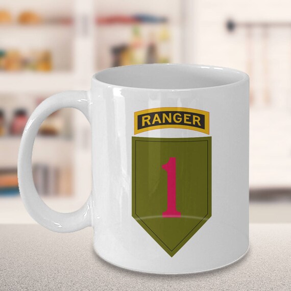 Mugs Kitchen & Dining 1st Infantry Division Ranger Tab Coffee Mug 1st ...