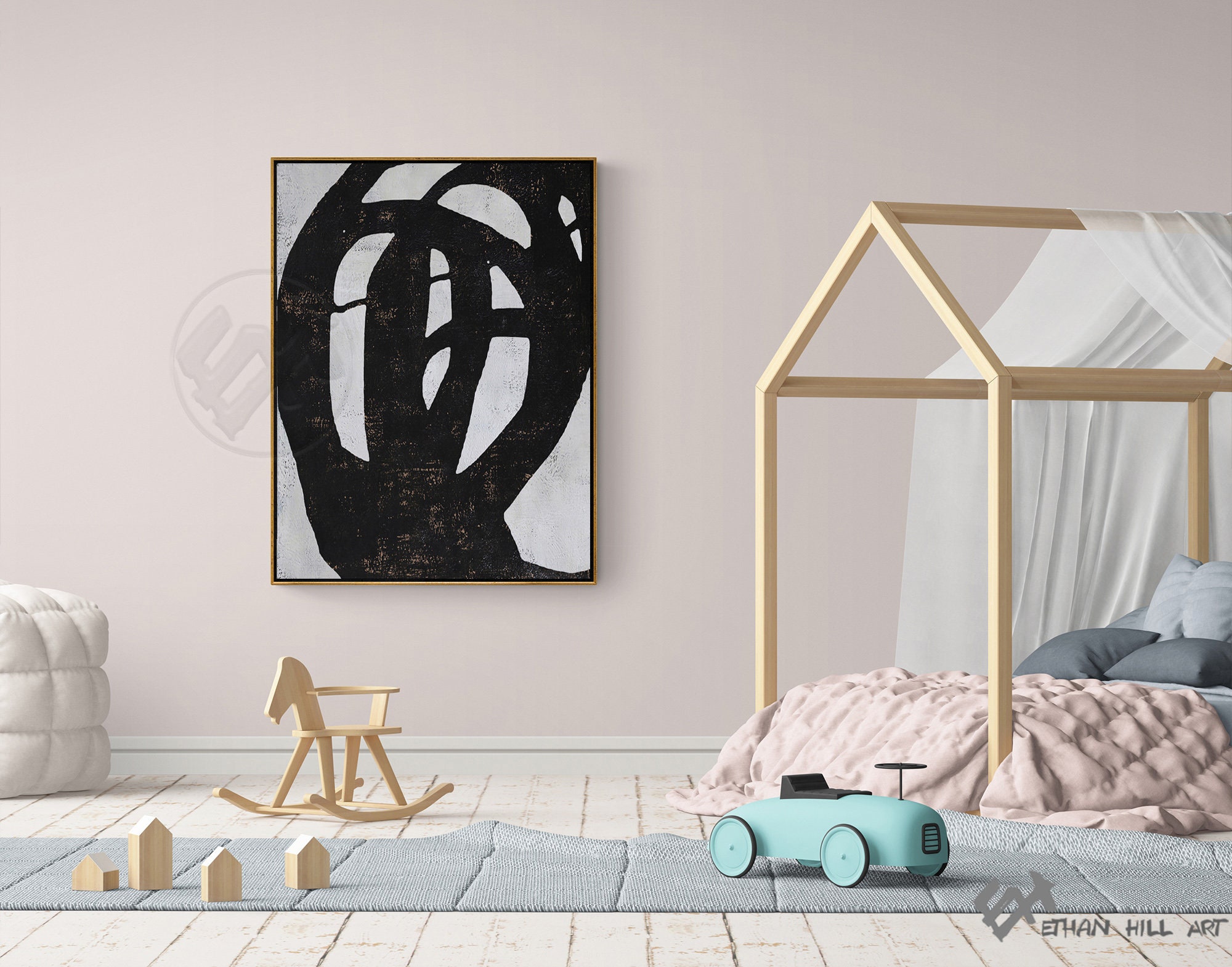 Mid Century Modern Art Oversized Wall Art Texture Painting | Etsy