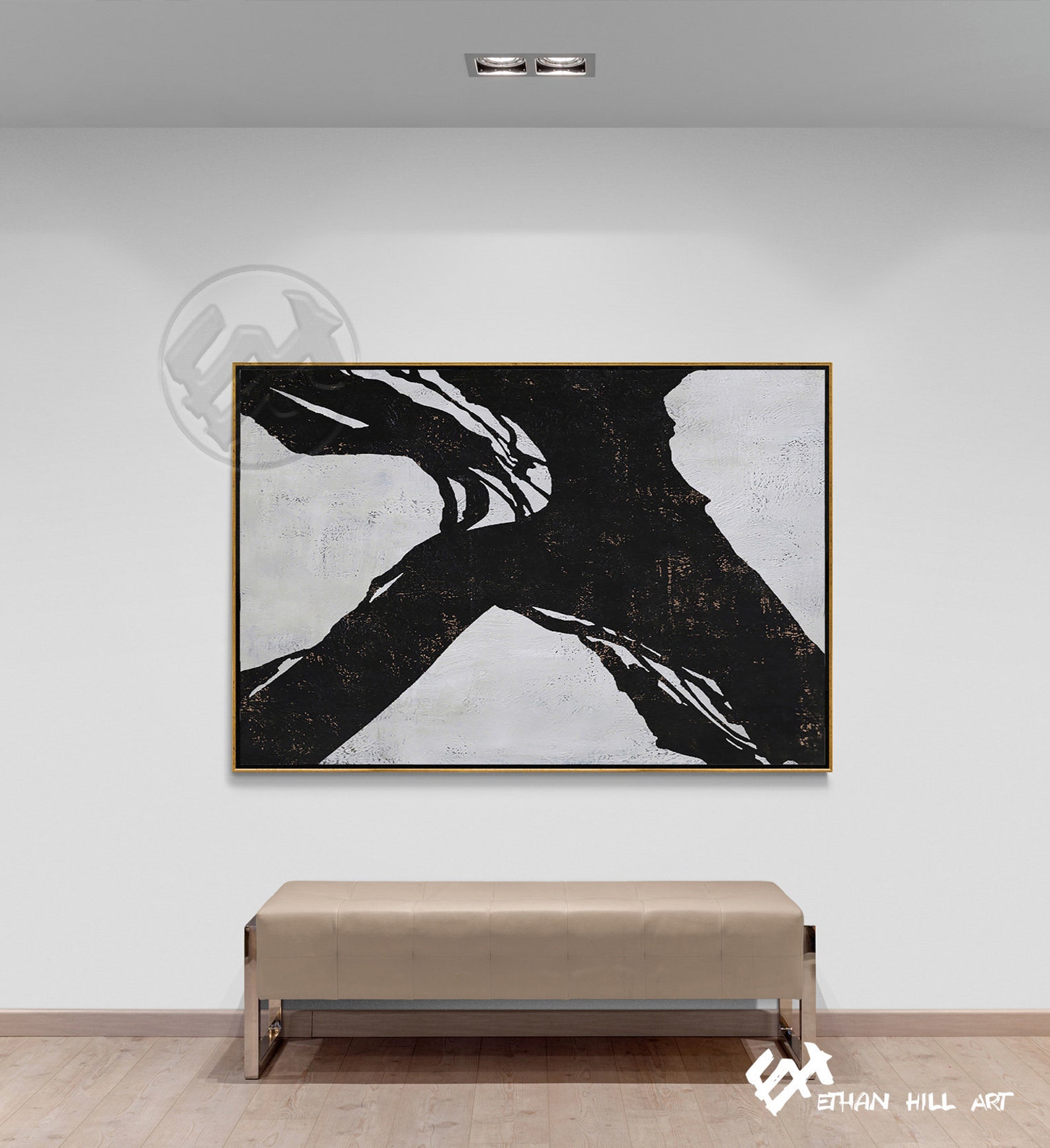 Oversized Horizontal Art Abstract Canvas Art Ethan Hill - Etsy