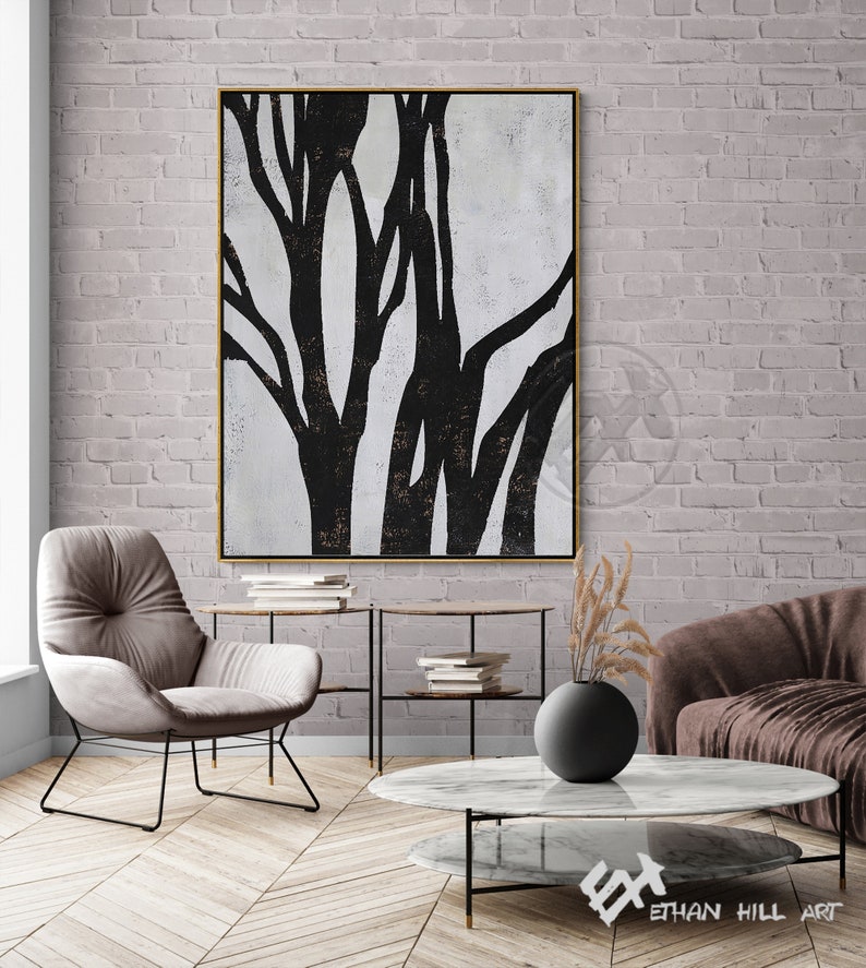 Large Abstract Tree Painting on Canvas Landscape Art Canvas - Etsy