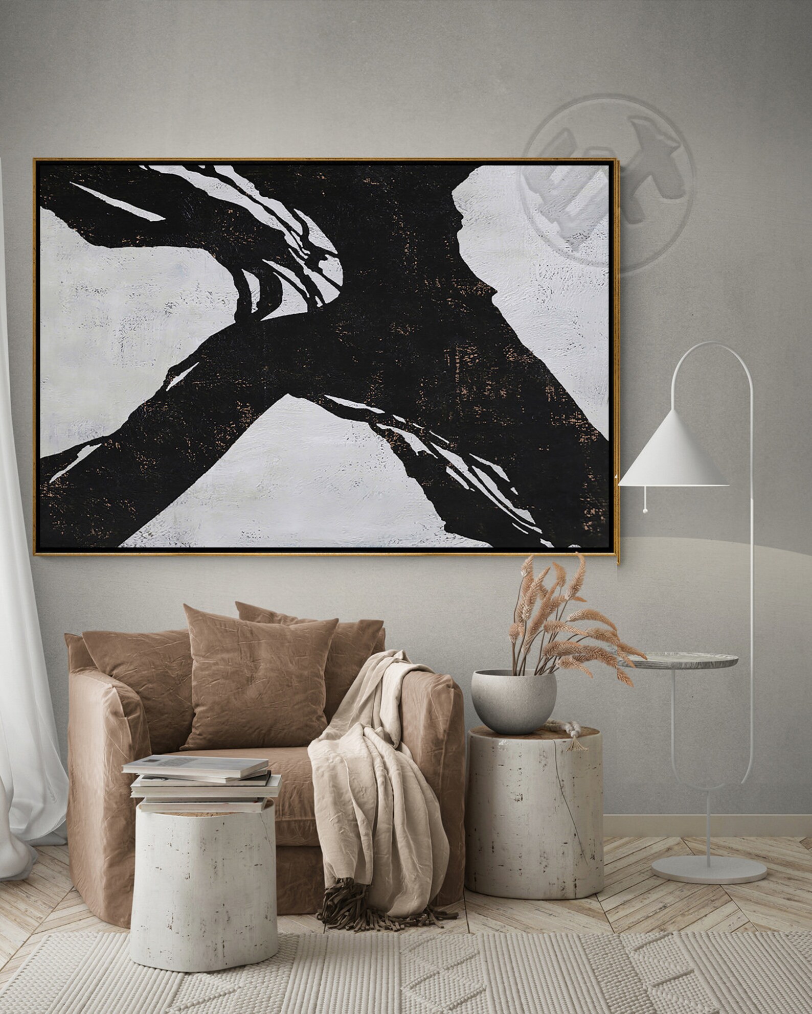 Oversized Horizontal Art Abstract Canvas Art Ethan Hill - Etsy