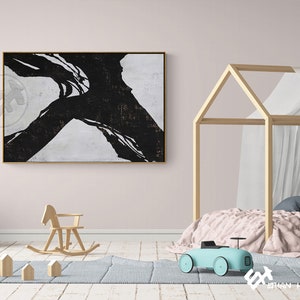 Oversized , Horizontal Art, Abstract Canvas Art Ethan Hill H194H - Etsy