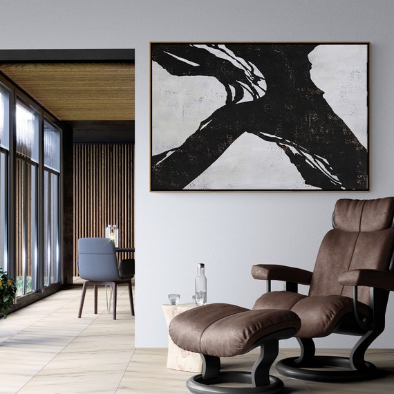 Oversized Horizontal Art Abstract Canvas Art Ethan Hill - Etsy