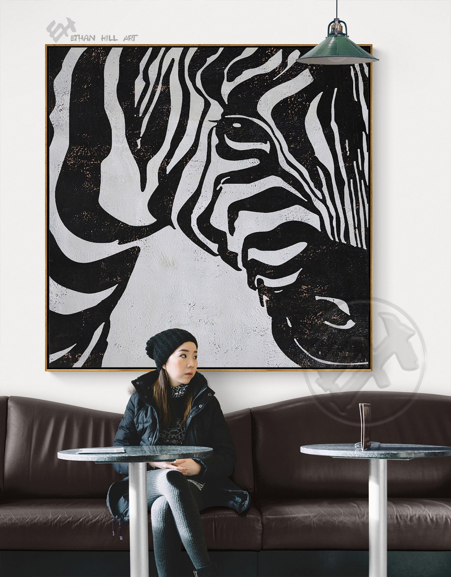 Large Abstract Zebra Painting on Canvas Abstract Animal - Etsy
