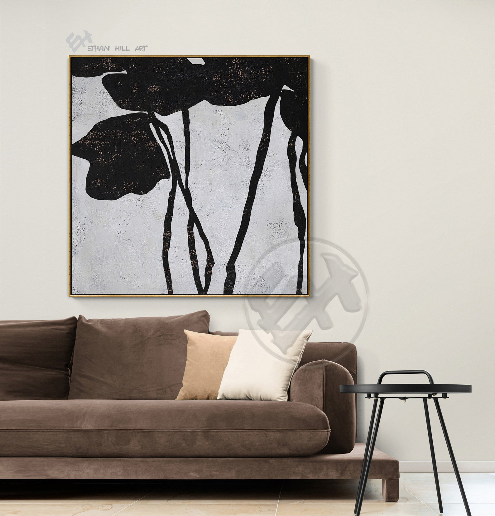 Large Abstract Flower Painting on Canvas Oversized Wall Art - Etsy