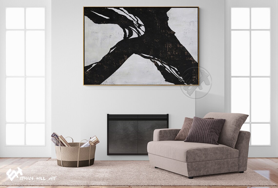 Oversized Horizontal Art Abstract Canvas Art Ethan Hill - Etsy