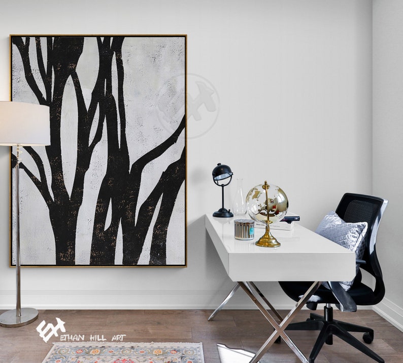 Large Abstract Tree Painting on Canvas Landscape Art Canvas - Etsy