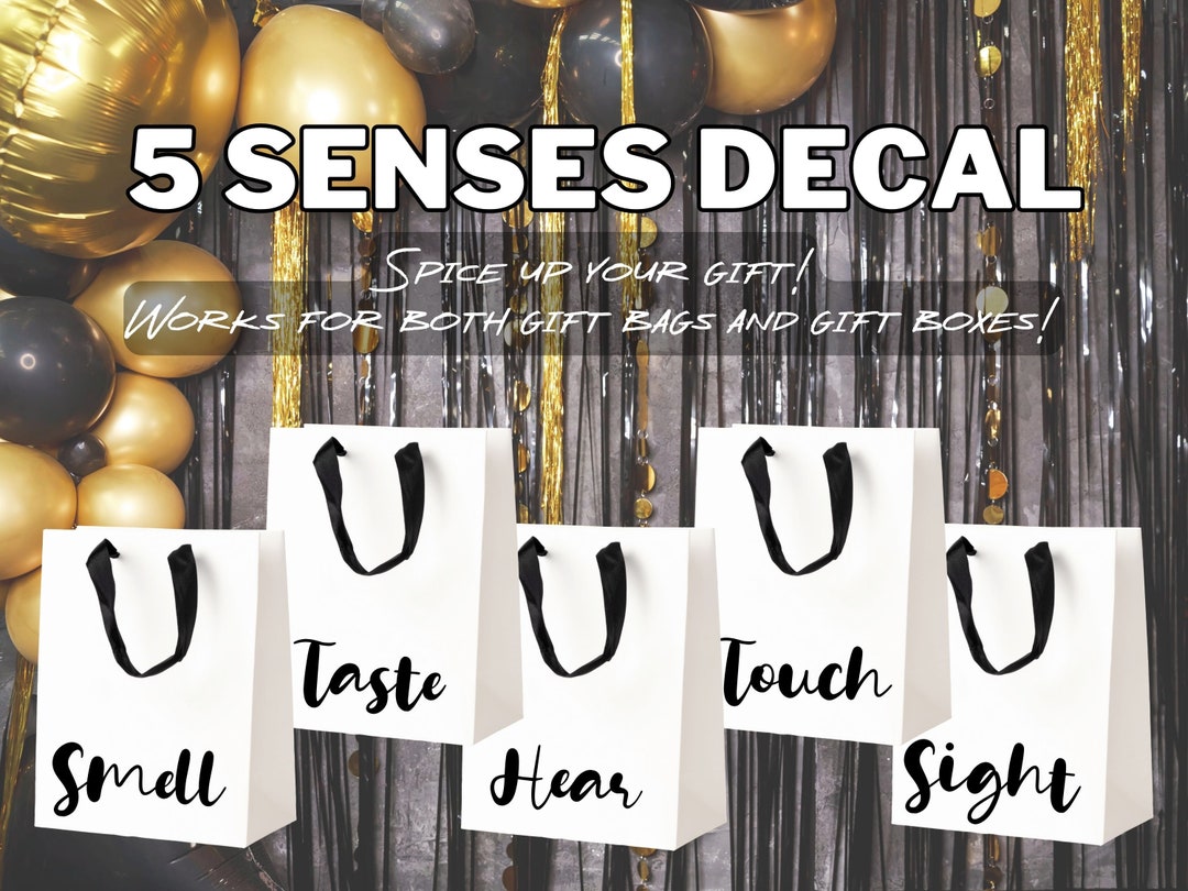 Five Senses Gift Bag Vinyl Decal Sticker – Handmade for DIY Gift Sets ...