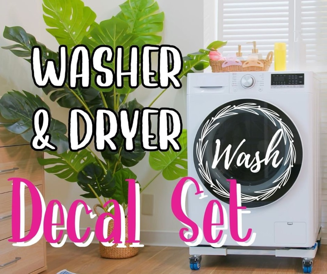 Washer and Dryer Decal Set to Personalize Your Laundry Room High ...