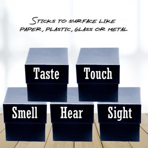 Five Senses Decal Labels for Your Gift Bags And/or Boxes, Personalized ...
