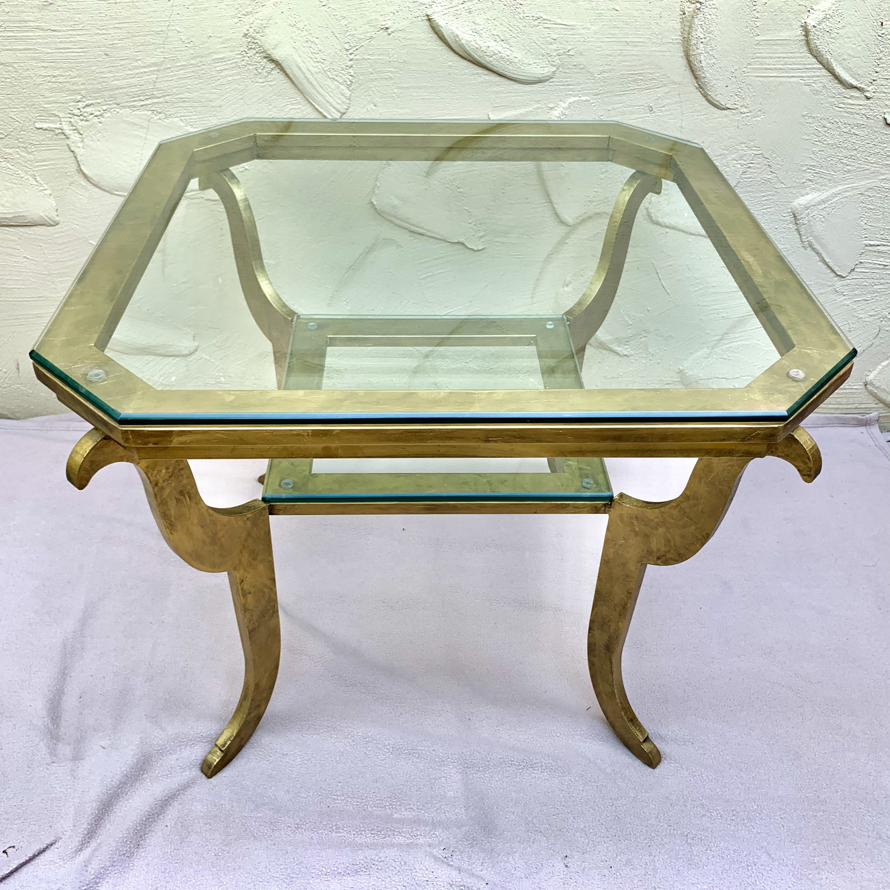 Octagon Shape Gilt Metal Center Table - Etsy