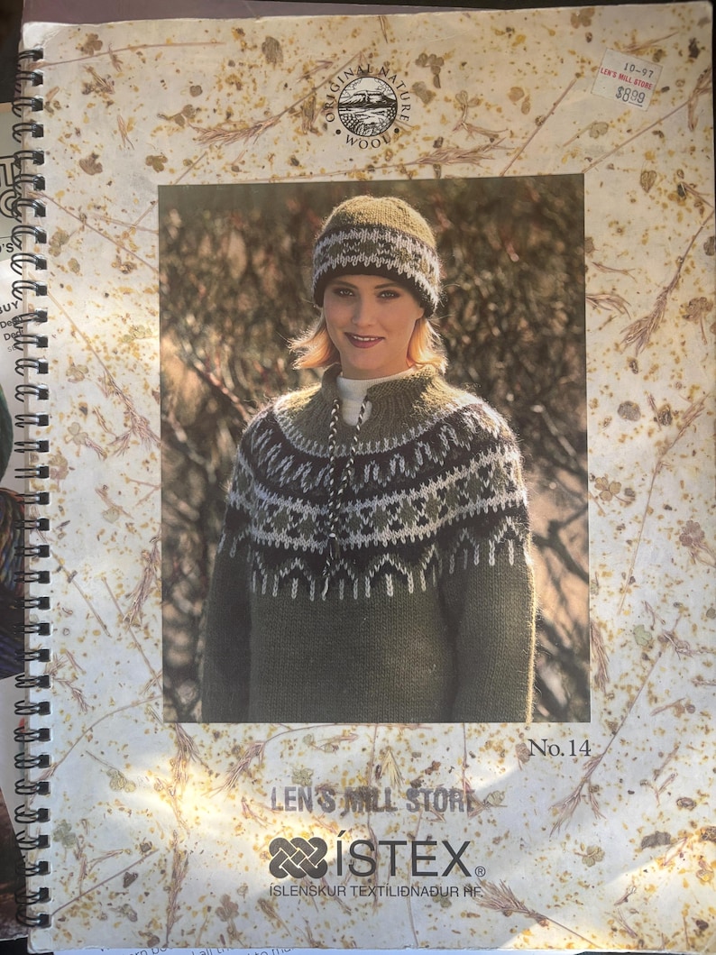 Vintage Lett-lopi Istex Unisex Fair Isle Icelandic Sweater and Hat ...