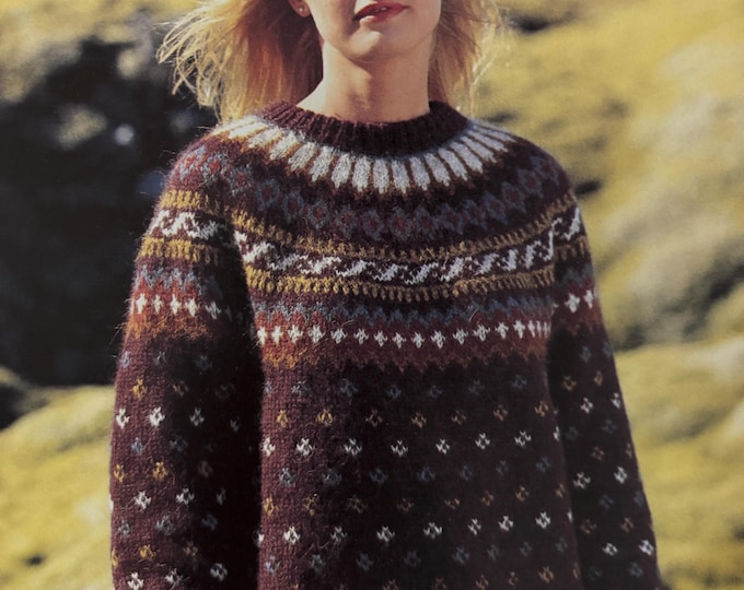 Vintage Lett-lopi Istex Unisex Icelandic Sweater Pattern Rán Lopi Issue ...