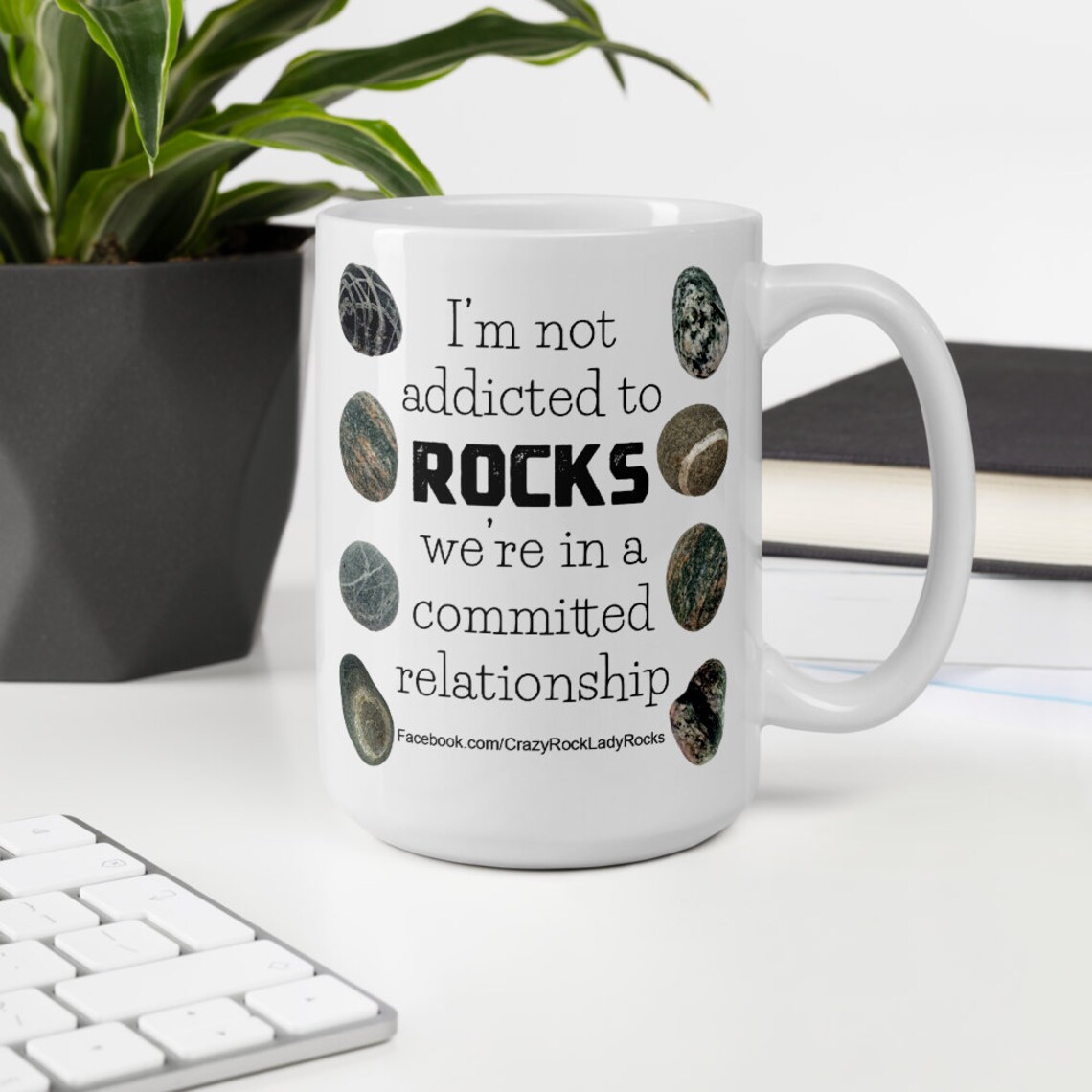 Funny rock collector meme mug Im not addicted to rocks were | Etsy