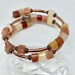 Red Agate Copper Chunky Bracelet, Orange Stone Jewelry, Rojo Agate ...