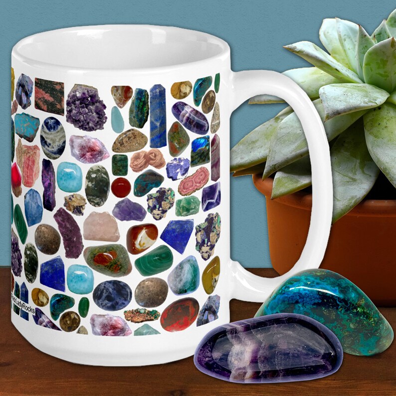 Beautiful Rocks & Crystals Mug Gift for Rock Collectors - Etsy