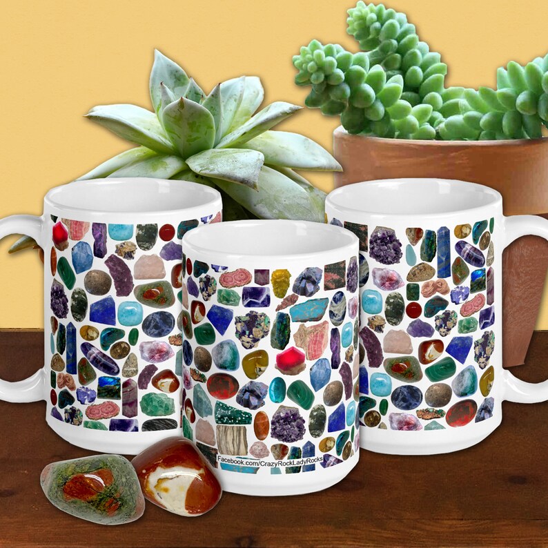 Beautiful Rocks & Crystals Mug Gift for Rock Collectors - Etsy