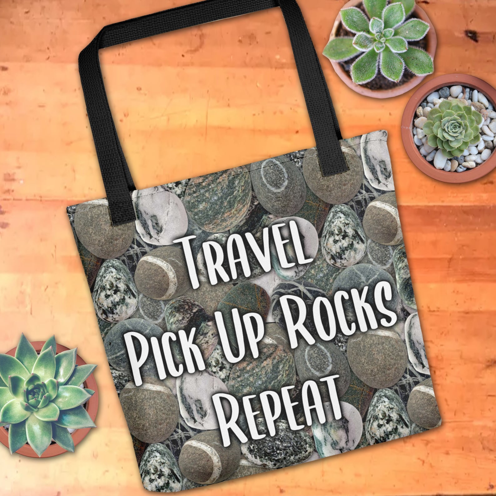 Rock collector tote bag Travel Pick Up Rocks Repeat rockhound | Etsy