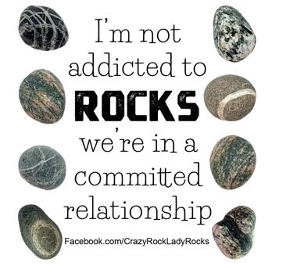 Funny rock collector meme mug Im not addicted to rocks were | Etsy