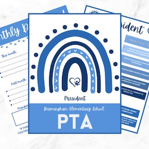 PTA/PTO Custom Yearly Planner Canva Template - Etsy