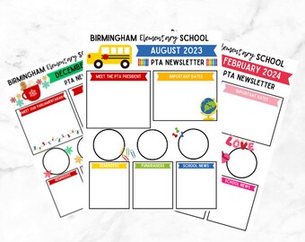 PTA/PTO Custom Yearly Planner Canva Template - Etsy