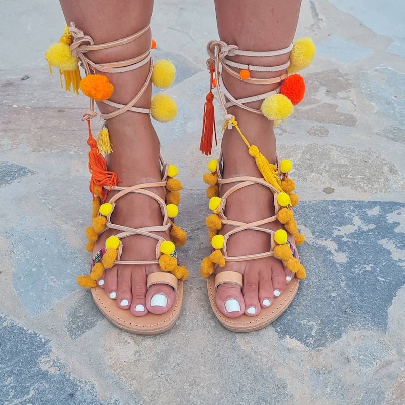 Gypsy Sandals - Etsy