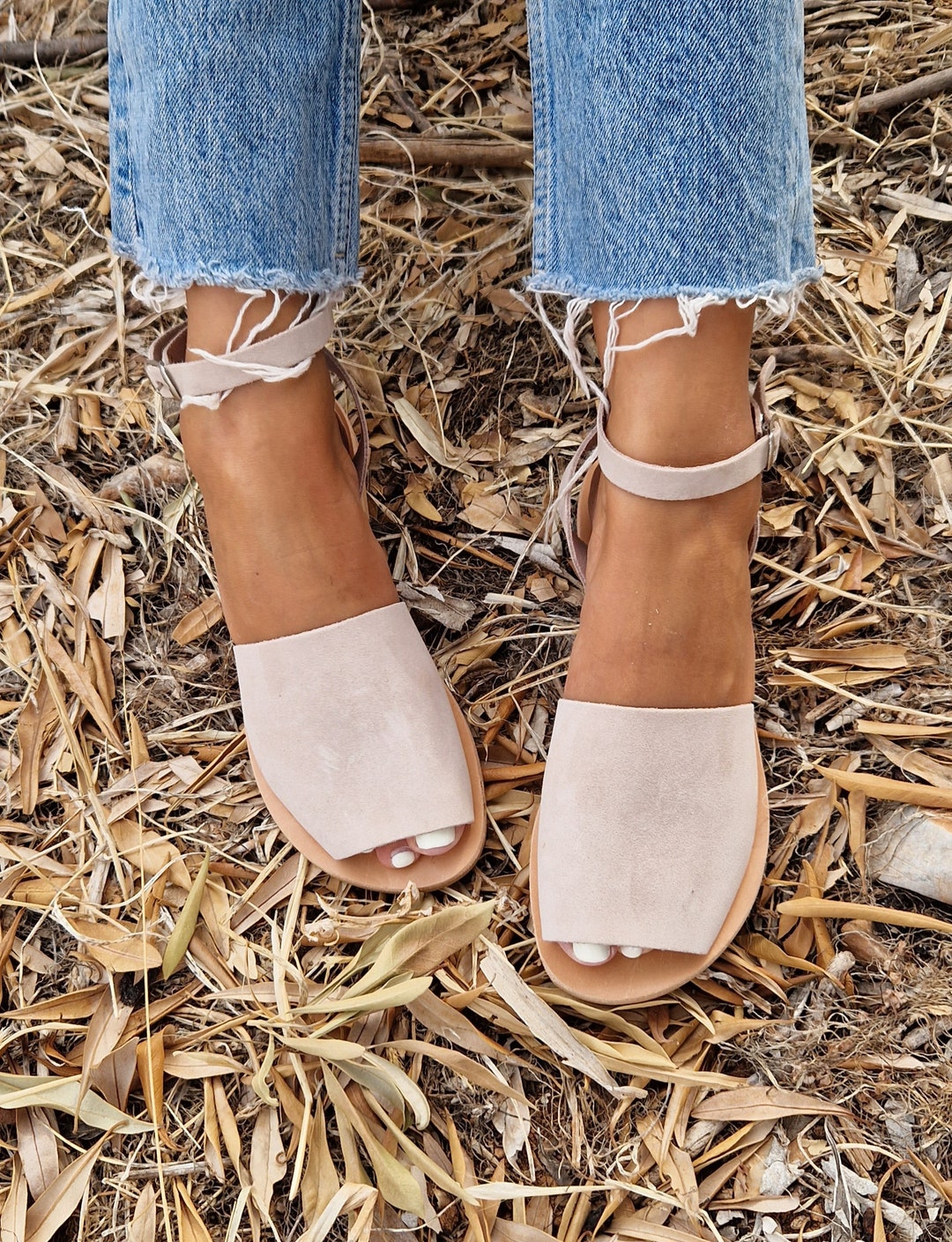 Handmade Leather Sandals for Women, Samples, Leather Flat Sandals ...