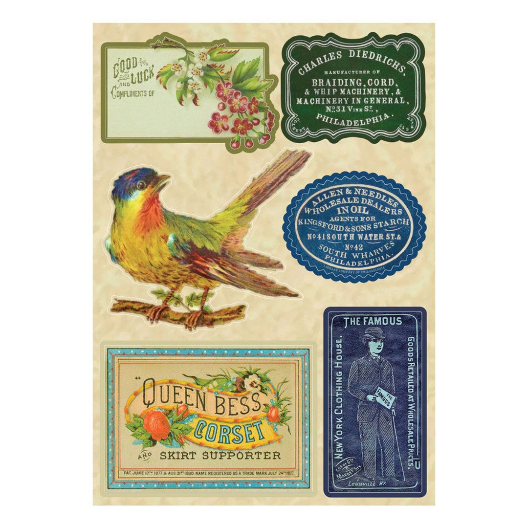OOP DISCONTINUED! Cathe Holden Flea Market Finds: 150 Stickers "butler ...