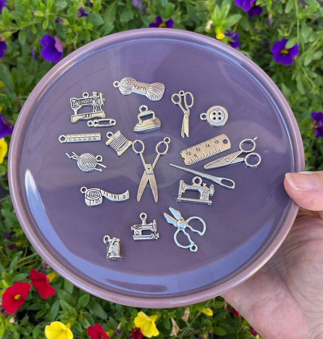 18 Assorted Silver-plated Sewing Charms - Etsy