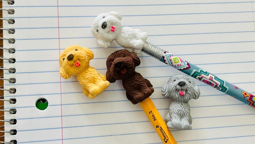 One Dozen Adorable Dog Erasers - Etsy