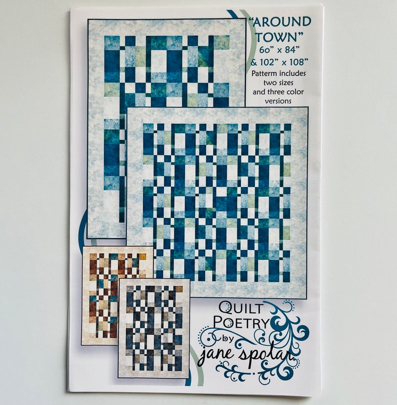 2015 around Town Quilt Pattern by Jane Spolar of Quilt Poetry - Etsy