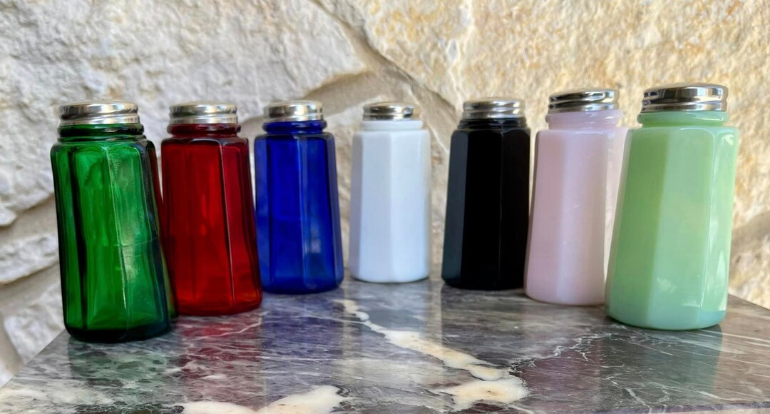 Mosser Glass "panel" Salt & Pepper Shakers - Choose a Color! - Etsy