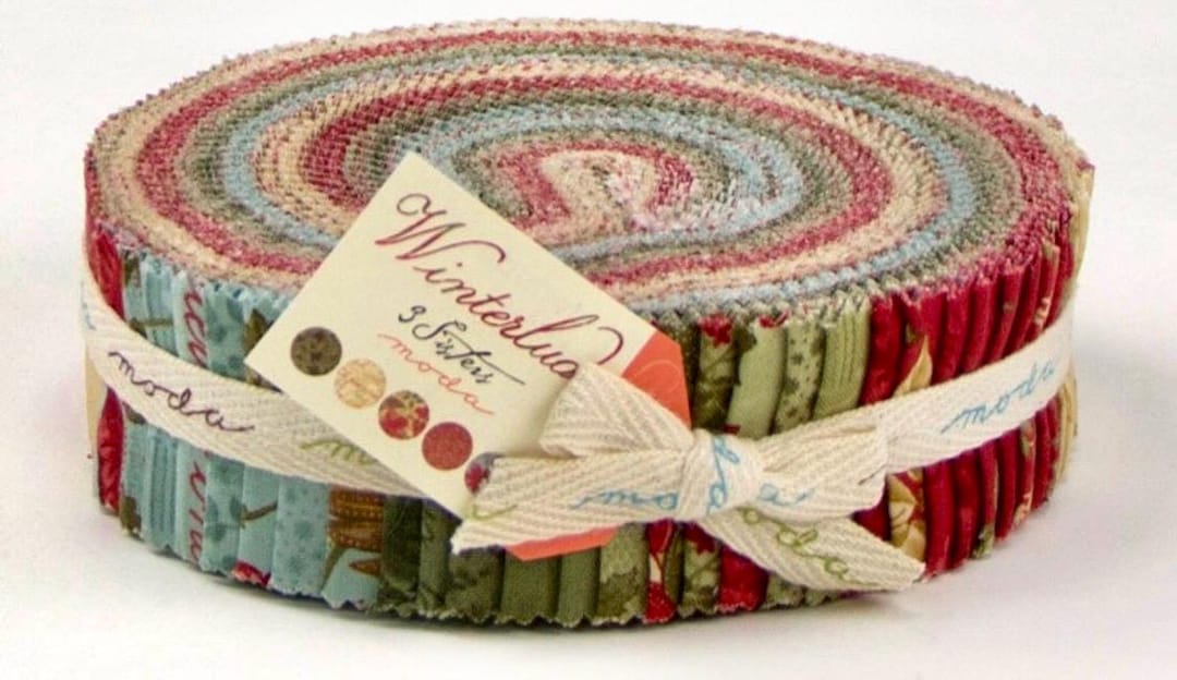 RARE OOP! Winterlude by 3 Sister for Moda - 40 Honey Bun Strips - Etsy