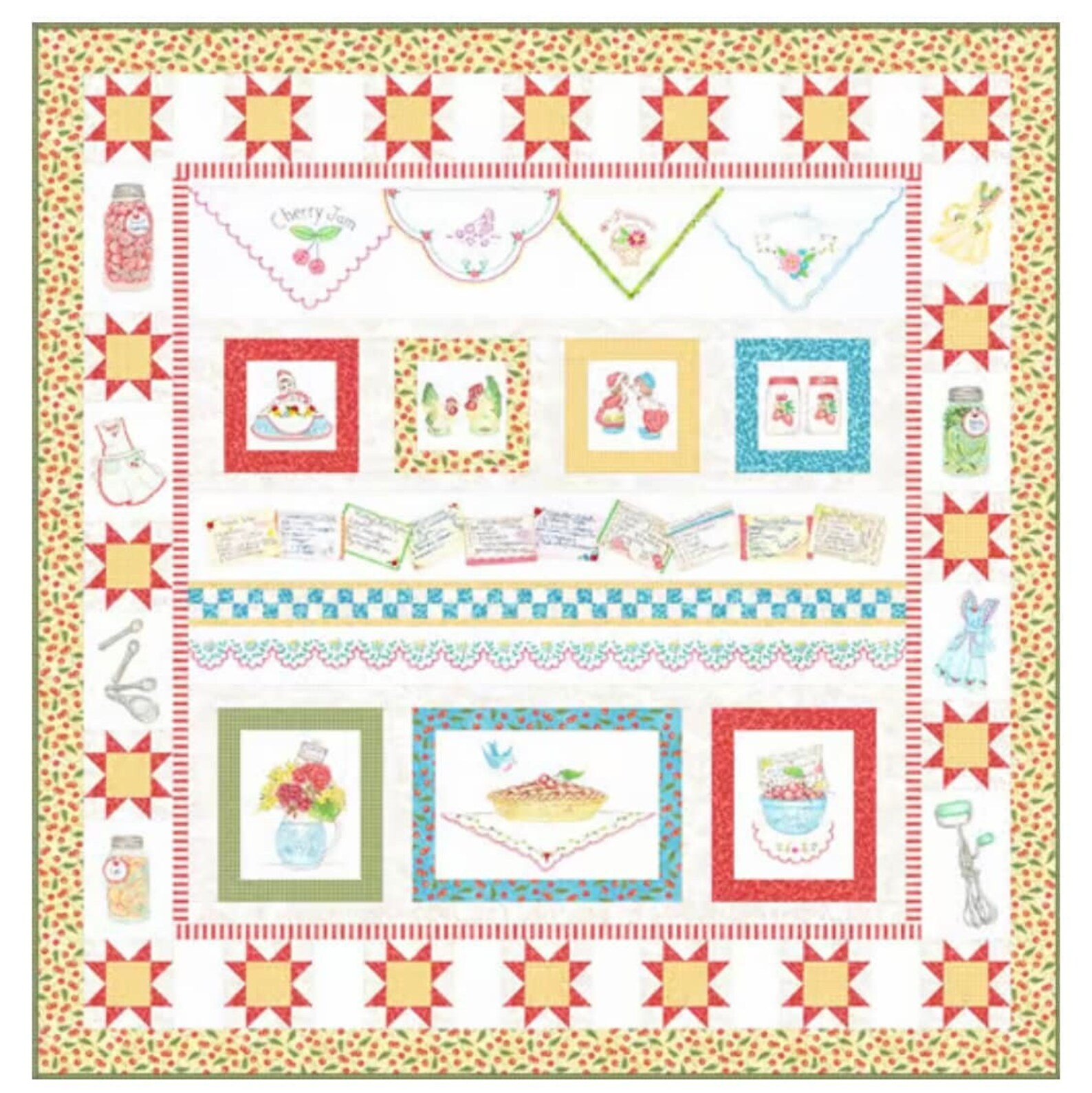 2018 SUMMER KITCHEN Quilt Assembly Pattern 10 Embroidery - Etsy