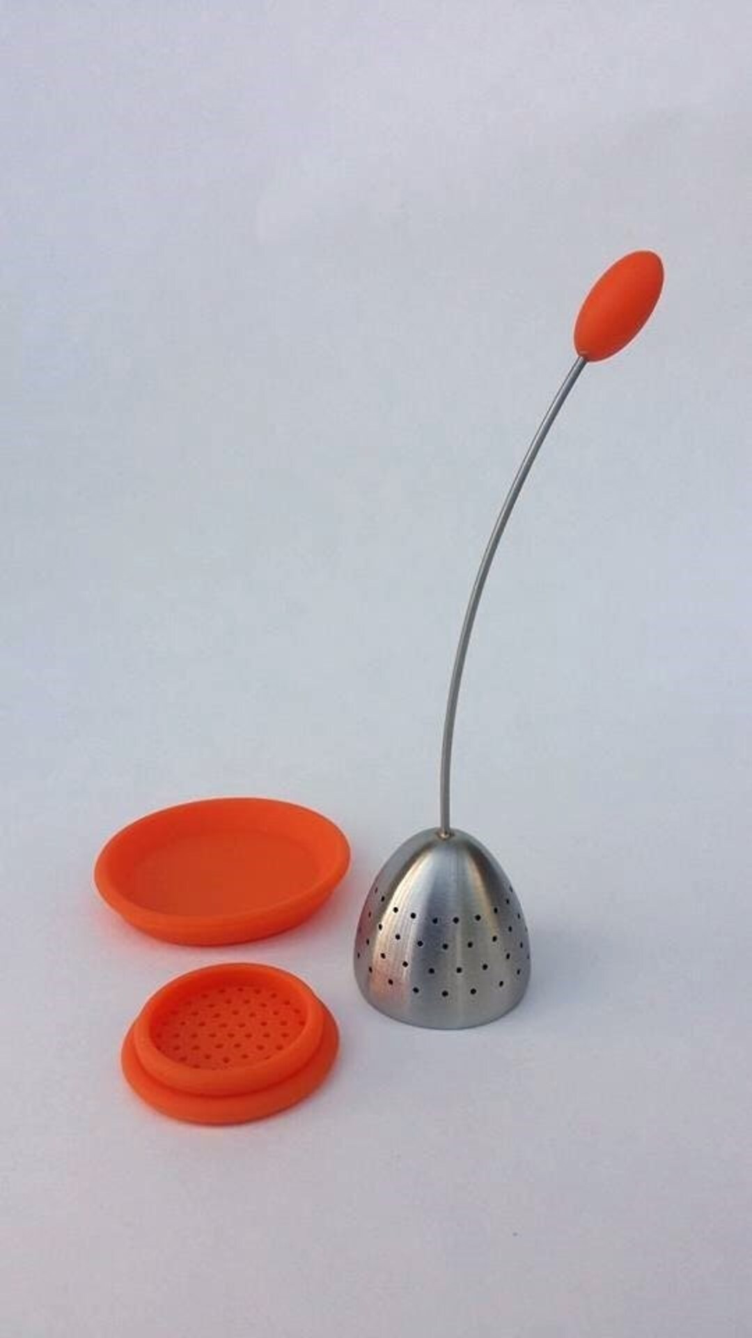 Vintage Stainless Steel and Silicone Tea Infuser With Matching Drip ...