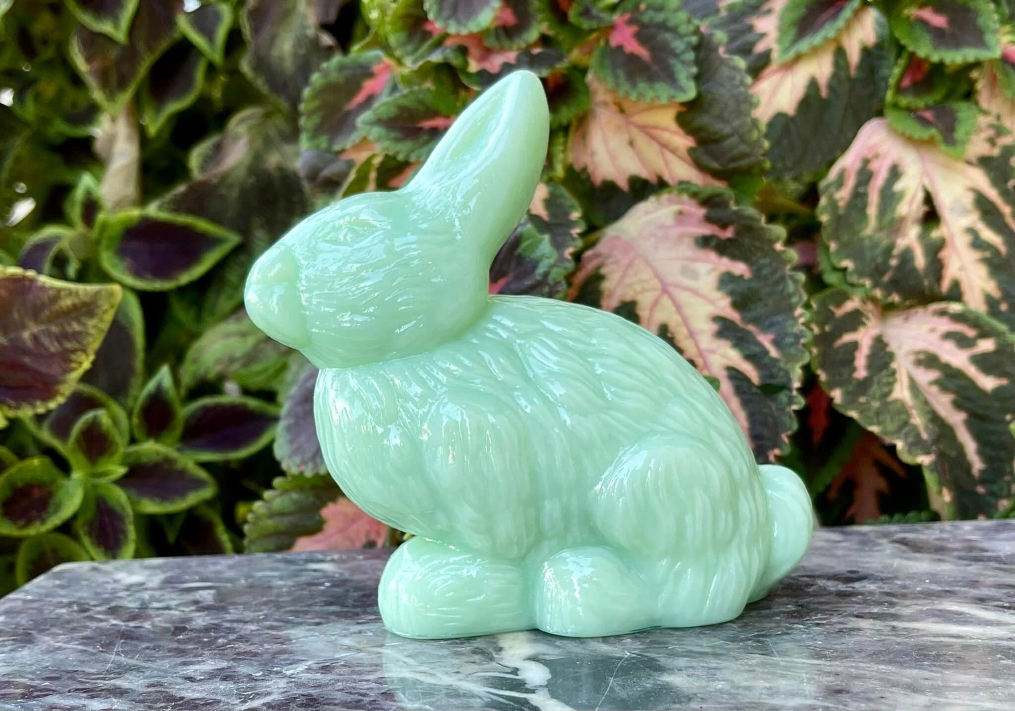Mosser Glass JADEITE BUNNY - Etsy