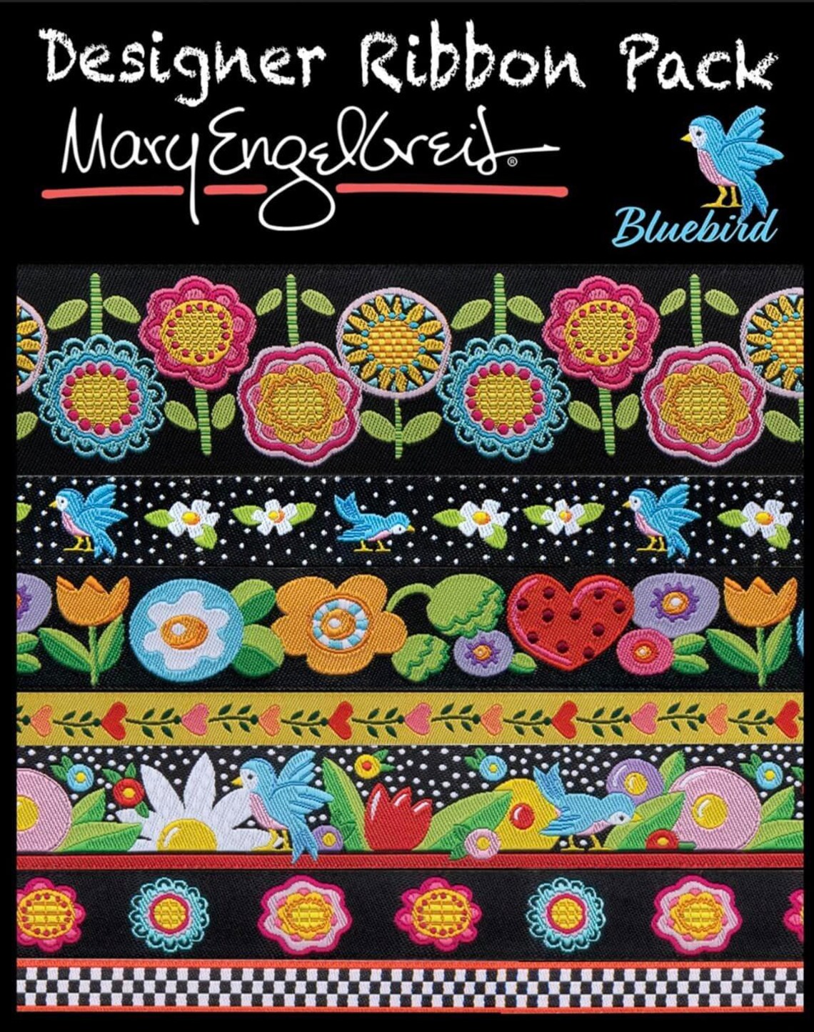 Mary Engelbreit BLUEBIRD 7 Assorted Ribbons Pack 2019 RARE OOP - Etsy