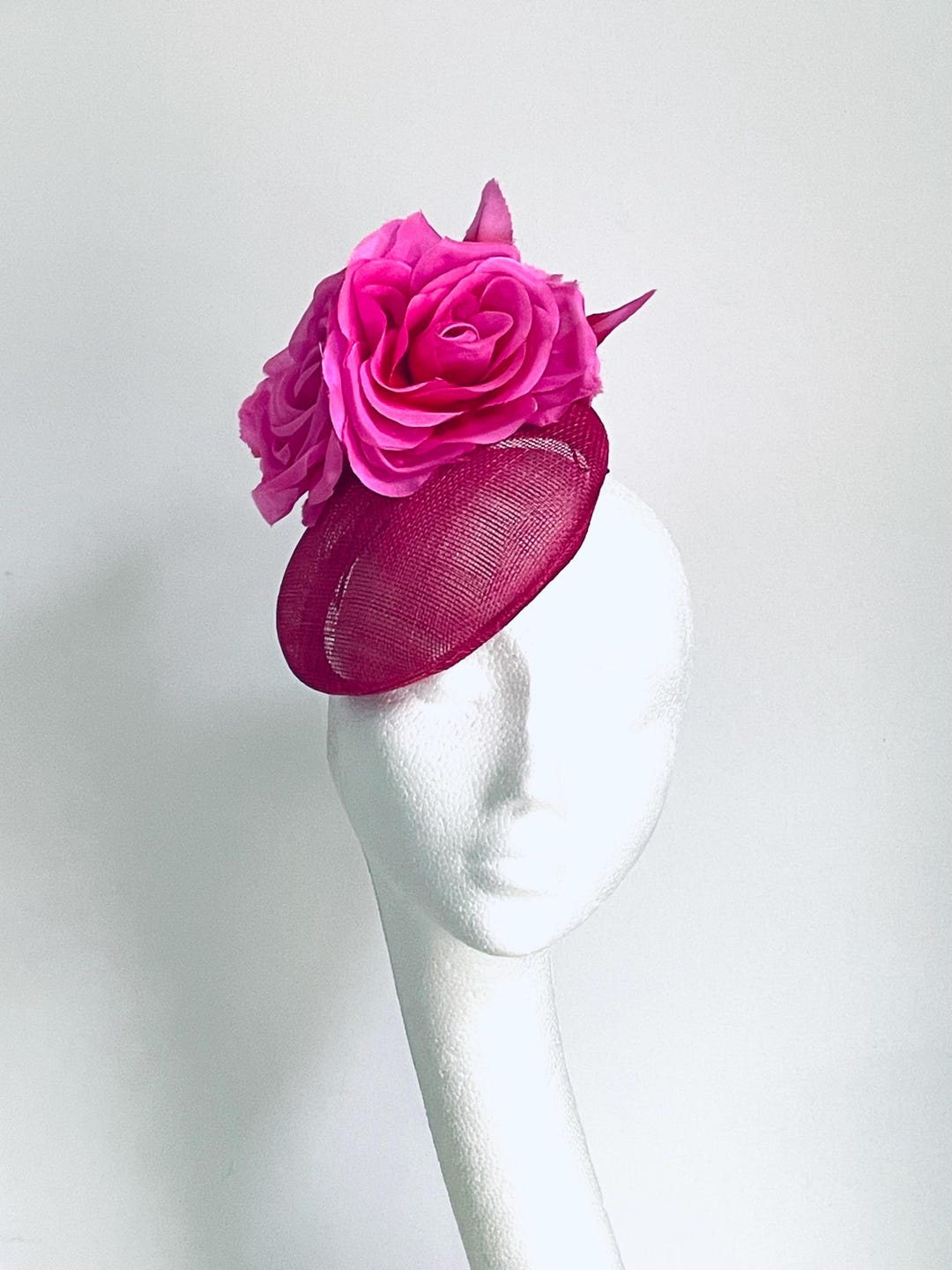 Cerise Fascinator, Pink Cerise Wedding Hat, Cerise Royal Ascot Hat ...