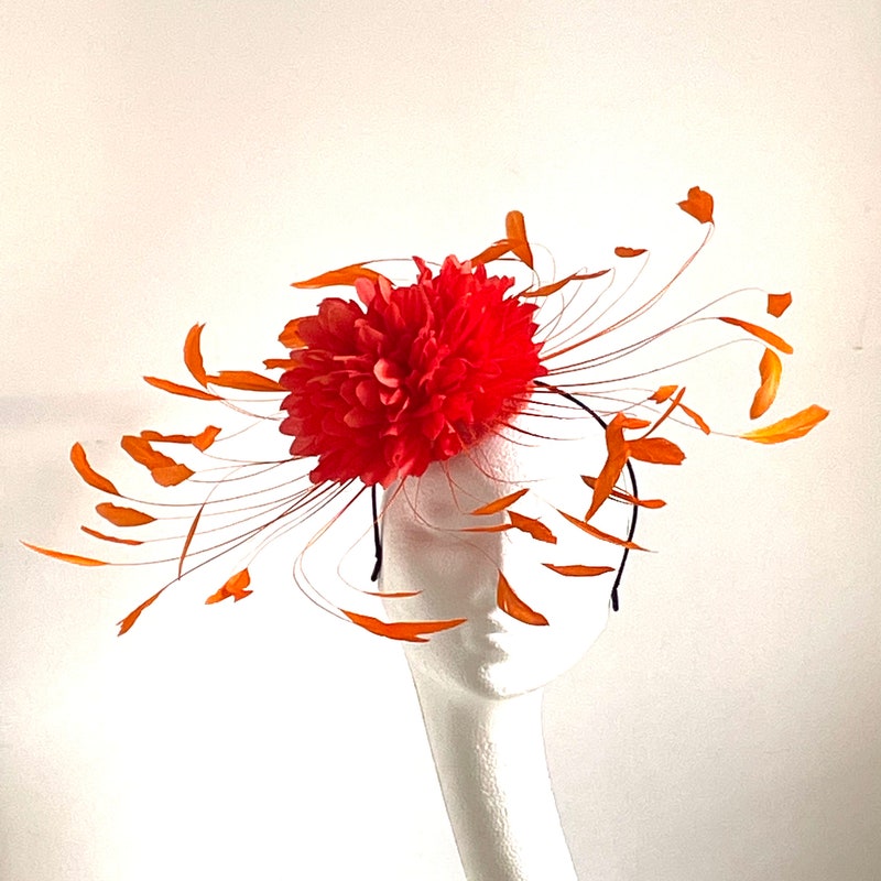 Orange Fascinator - Etsy