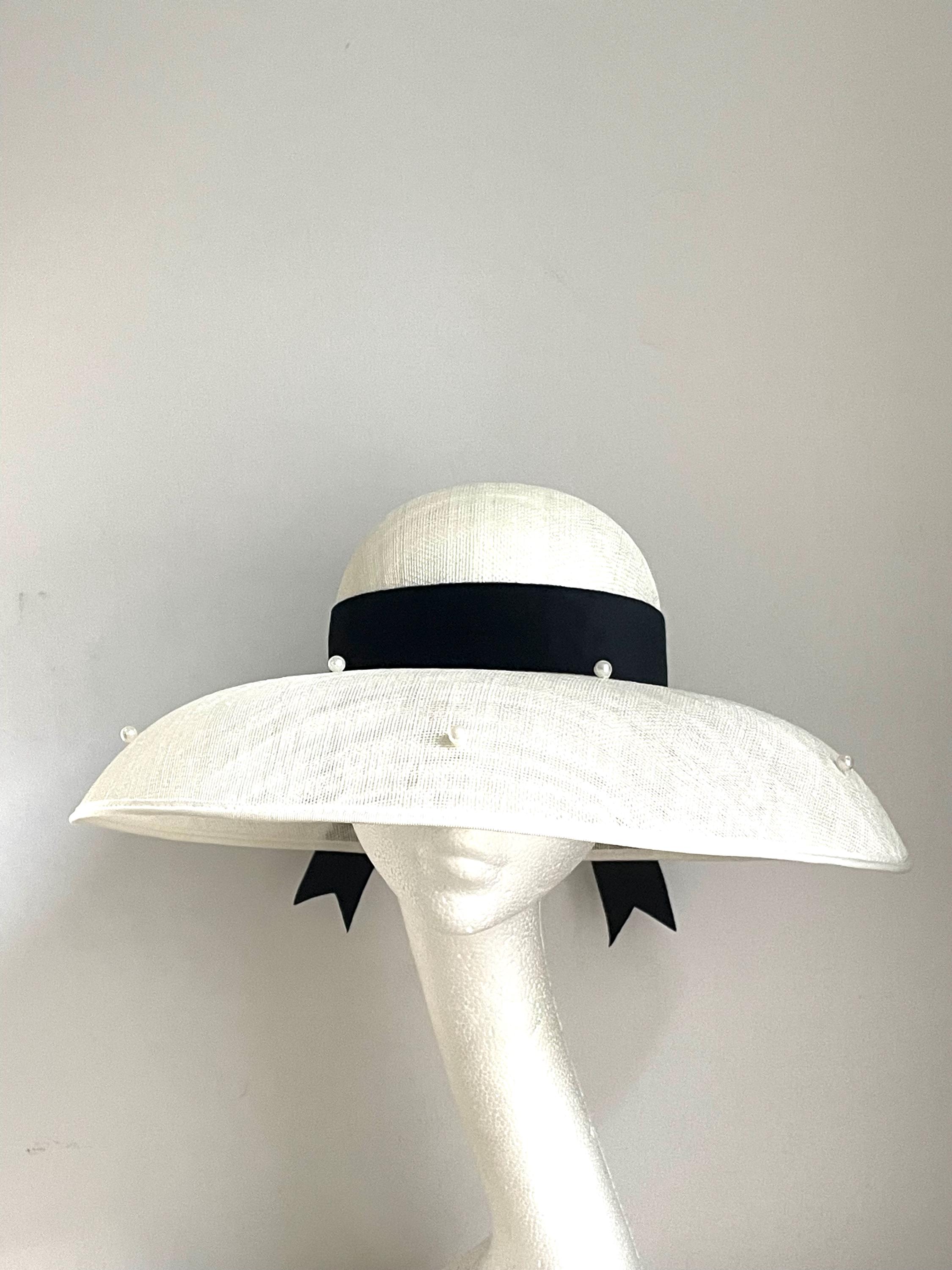 Ivory Royal Ascot Hat, Ivory White Hat, Ivory Mother of the Bride Hat ...