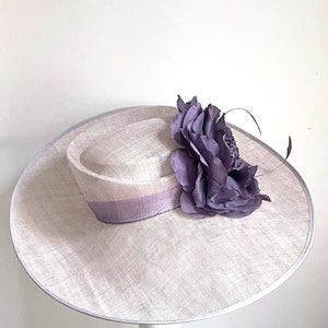 Lilac Wide Brim Hat, Lilac Mother of the Bride Hat, Lilac Wedding Hat ...