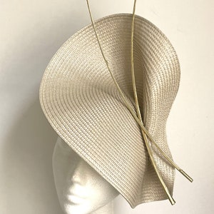 Natural Beige Disc Hat, Natural Beige Saucer Disc Hat Fascinator ...