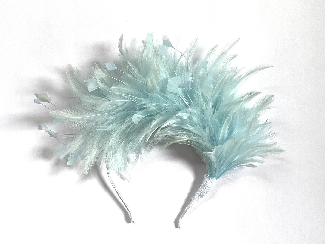Light Blue Fascinator, Pale Blue Feather Fascinator Hat Wedding Ascot ...