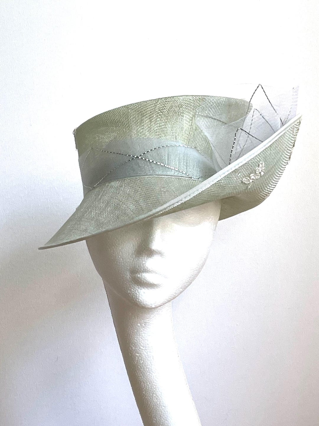 Sage Green Trilby Hat, Sage Green Hat, Green Royal Ascot Hat, Sage ...