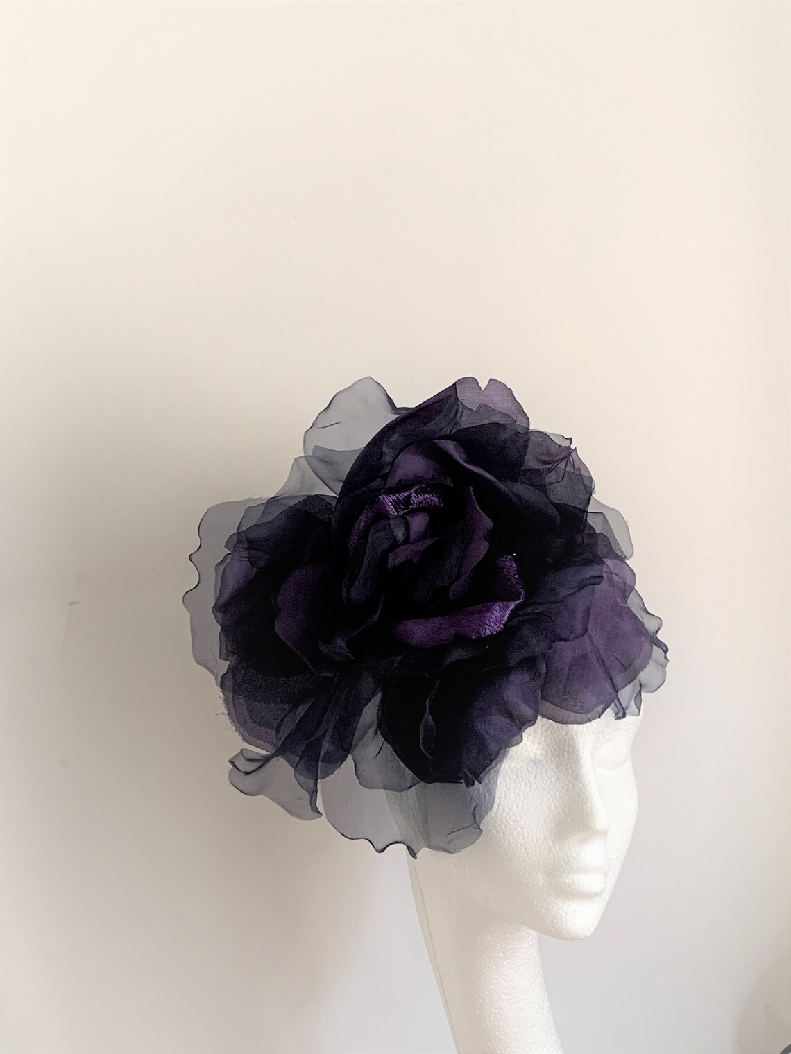 Large Blue Flower Hat Navy Blue Mother of Bride Hat Giant - Etsy UK