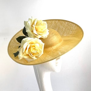 Yellow Royal Ascot Hat, Mother of the Bride Hat, Yellow Fascinator ...