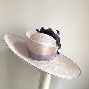 Lilac Wide Brim Hat, Lilac Mother of the Bride Hat, Lilac Wedding Hat ...