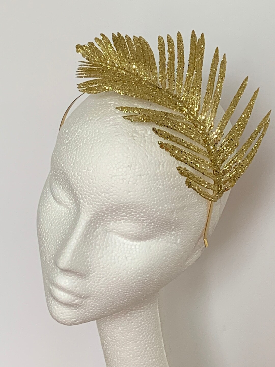 Christmas Gold Headpiece, Gold Fascinator, Gold Leaf Crown Fascinator ...